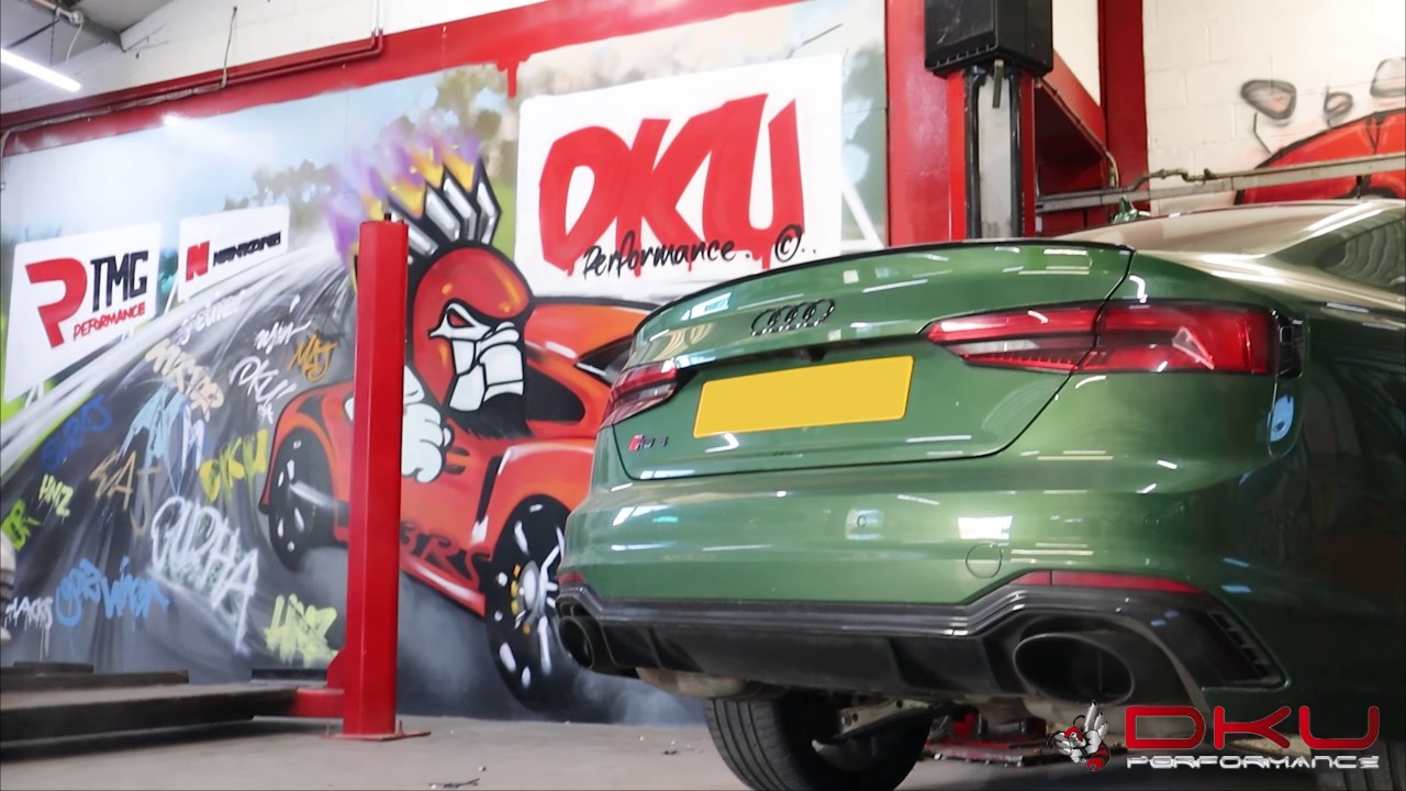 AUDI RS5 Custom Exhaust & Carbon Cleaning - DKU Performance